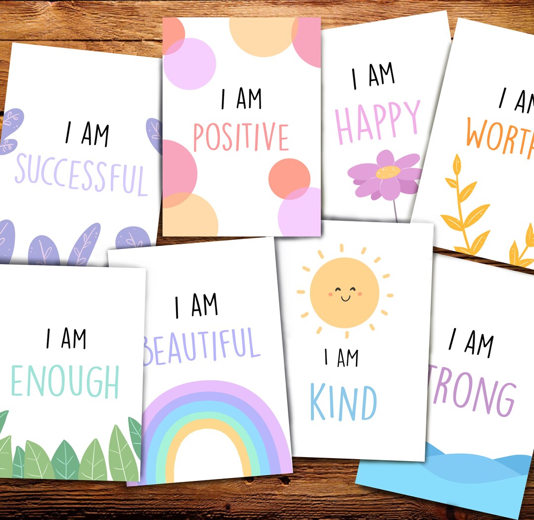Printable Positive Affirmation Cards for Kids, Motivational Cards ...