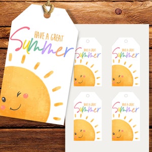 PRINTABLE Have a Great Summer Tag, Summer Gift Tag, Printable Tag ...