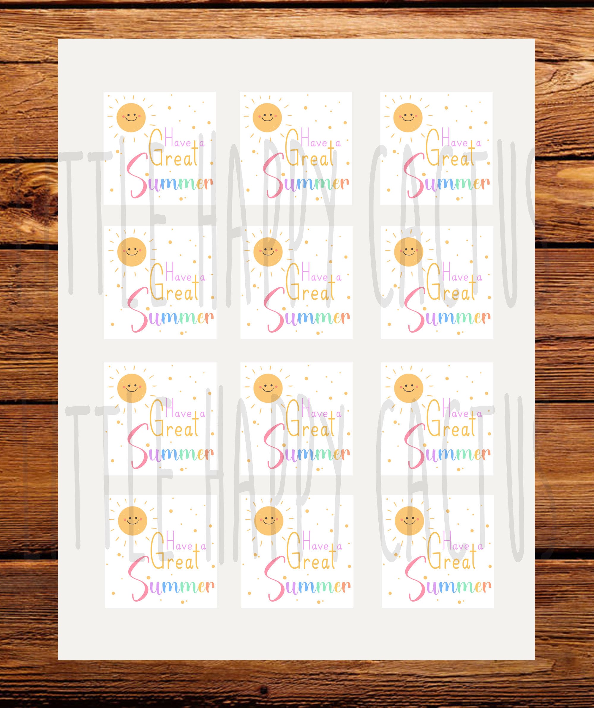 PRINTABLE Have a Great Summer Tag, Summer Gift Tag, Printable Tag ...