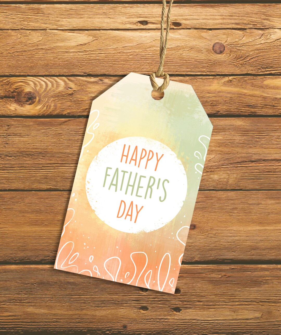 Printable Father's Day Tag, Happy Father's Day, Printable Tag, Fathers ...