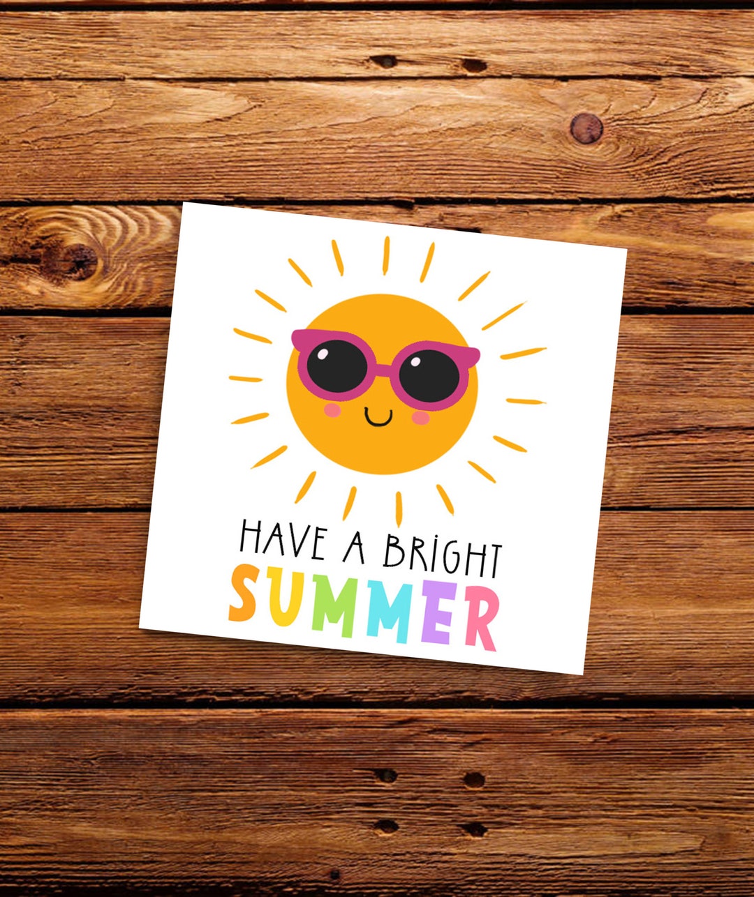 PRINTABLE Have a Bright Summer Tag, Summer Gift Tag, Summer Cookie Tag ...