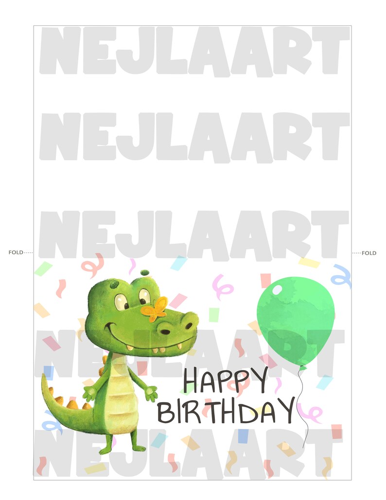 Printable Animal Birthday Cards for Kids, Instant Download, Birthday ...