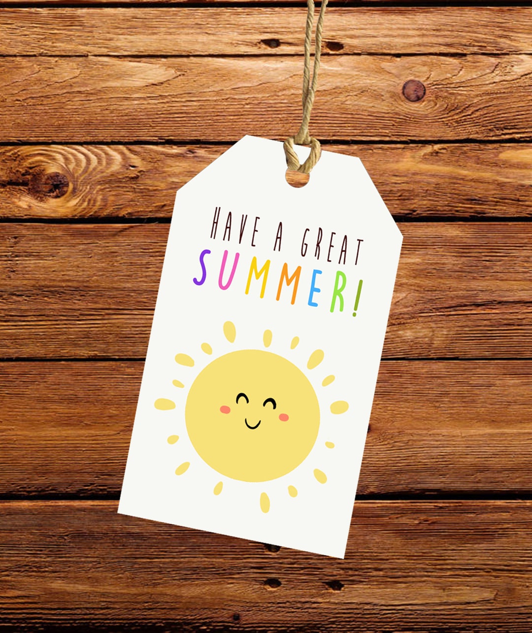 PRINTABLE Have a Great Summer Tag, Summer Gift Tag, Printable Tag ...