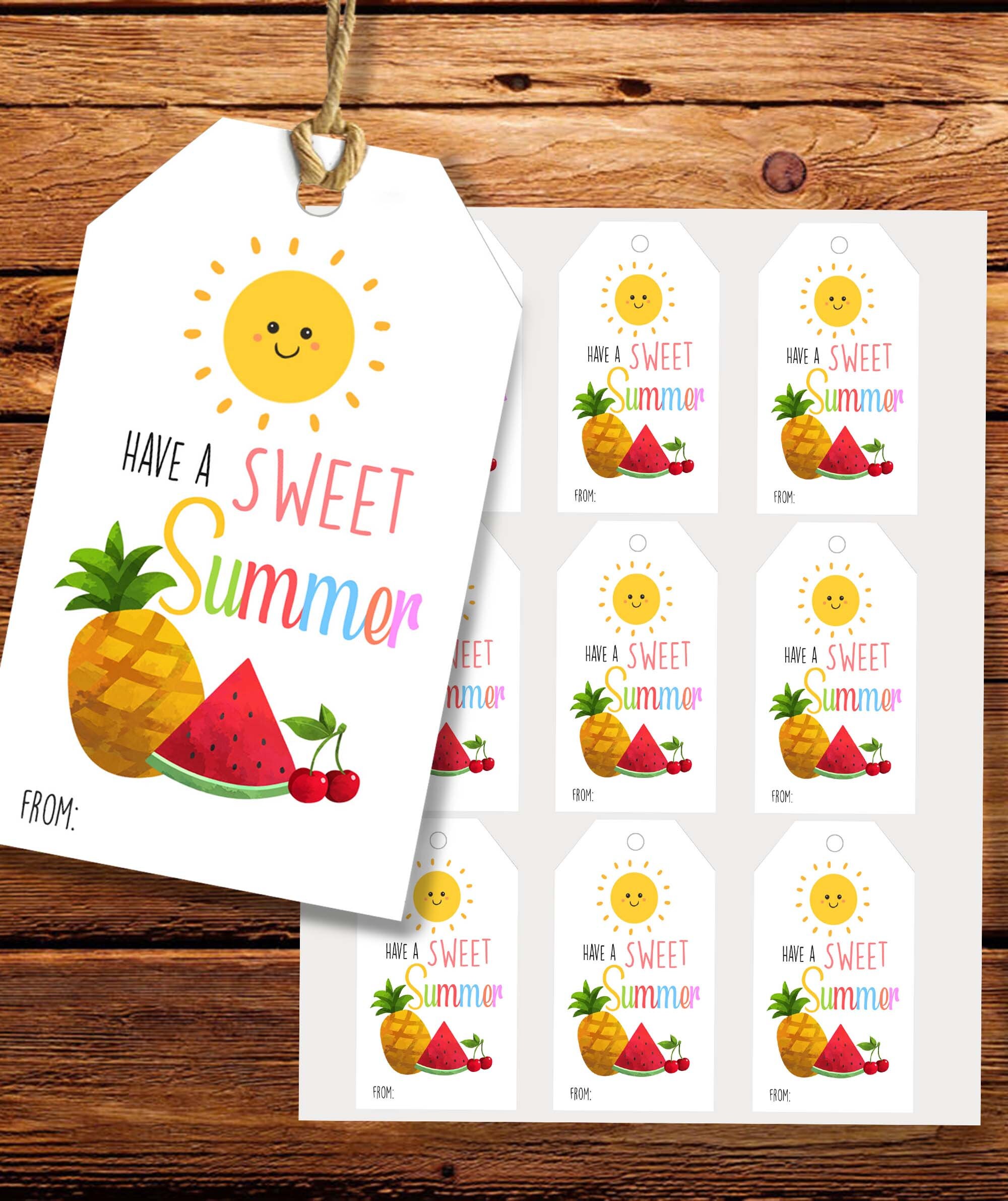 Have a Sweet Summer Tag, Printable Summer Tag, Summer Tag, Sweet Summer ...
