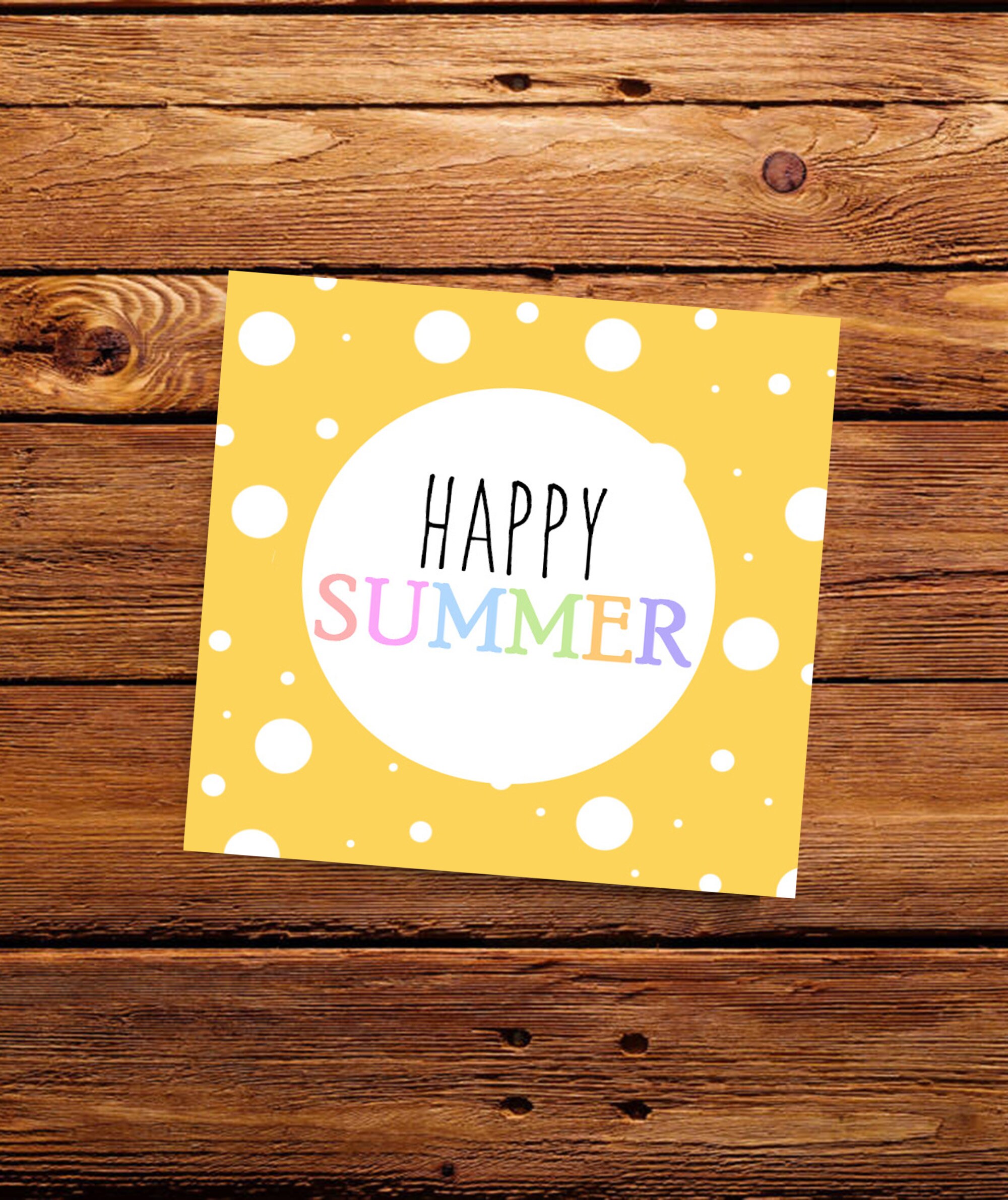 PRINTABLE Happy Summer Tag, Summer Gift Tag, Summer Cookie Tag ...