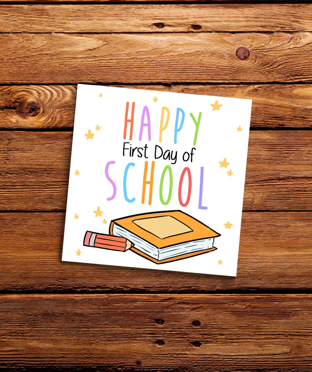 Printable Happy First Day of School Tag, Printable Tag, Instant ...