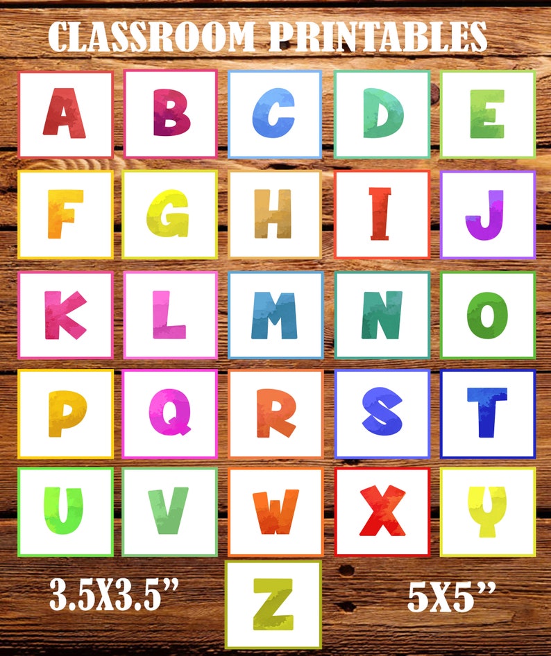 Classroom Printable, Alphabet Letters, Homeschool Learning, Alphabet ...