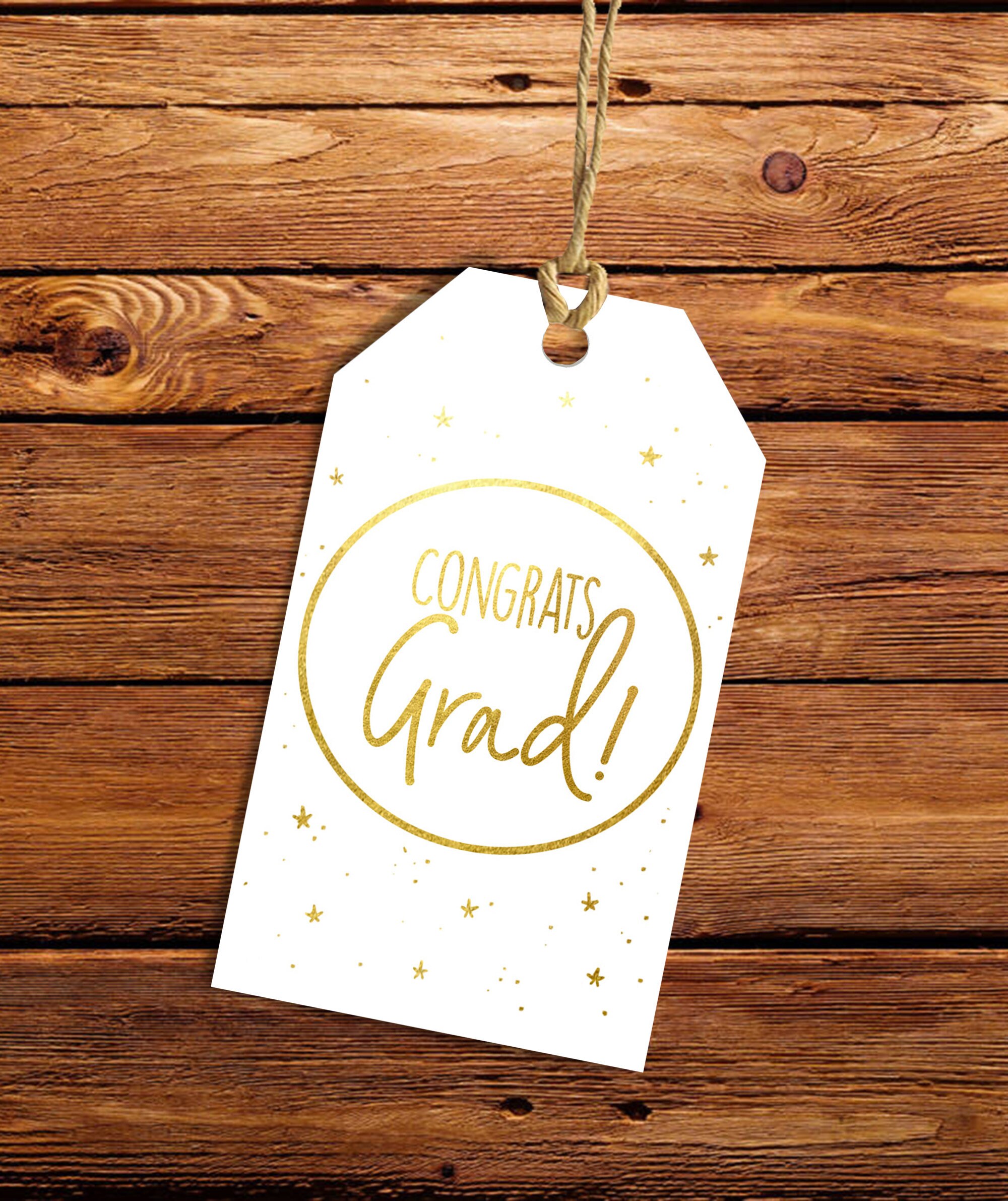 PRINTABLE Congrats Grad Tag, Graduation Gift Tags, High School, College ...