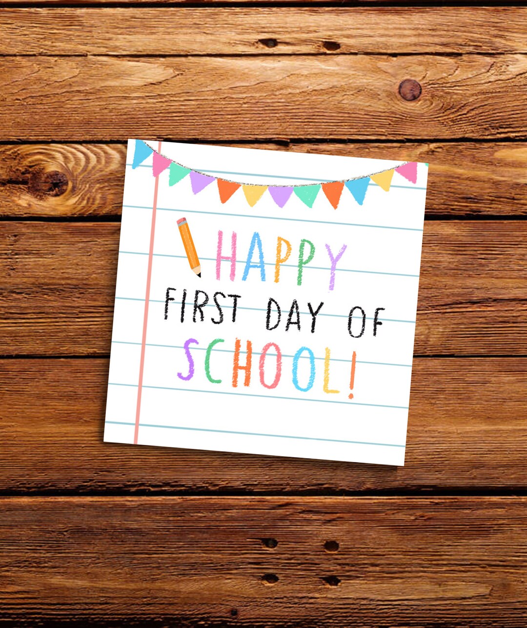 Happy First Day of School Tag, Printable Tag, Instant Download, Back to ...