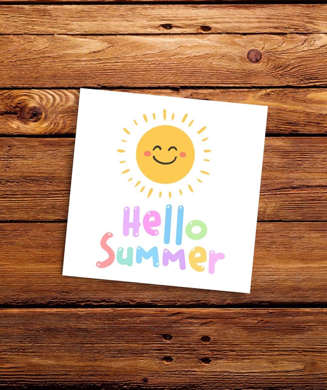 PRINTABLE Hello Summer Tag, Summer Gift Tag, Printable Tag, Sunshine ...