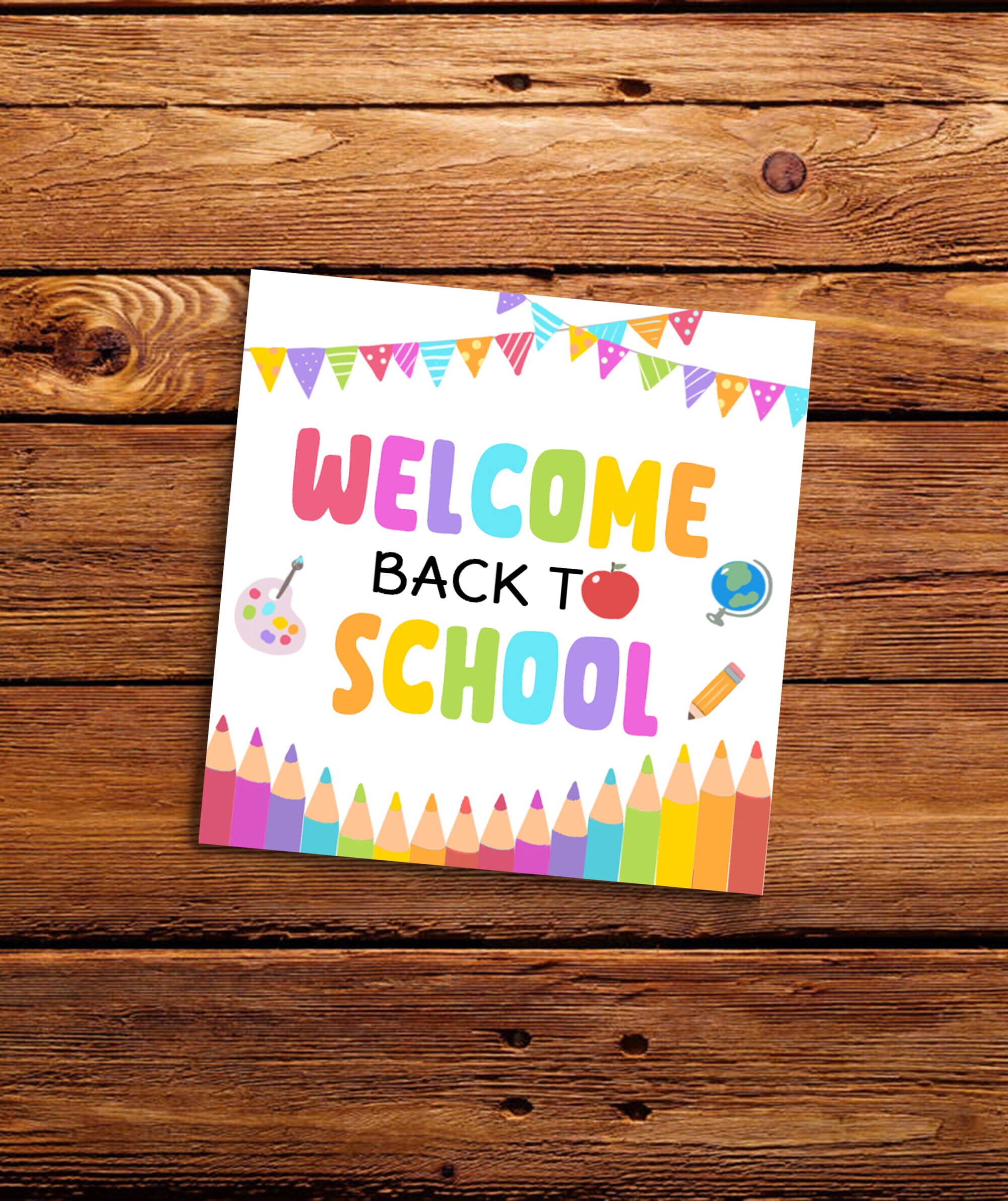Welcome Back to School Tag, Printable Tag, Instant Download, Back to ...