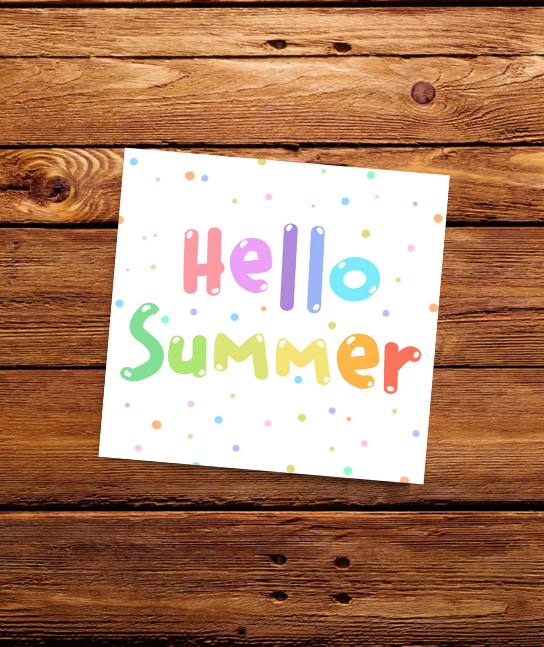 PRINTABLE Hello Summer Tag, Summer Gift Tag, Printable Tag, Summer ...