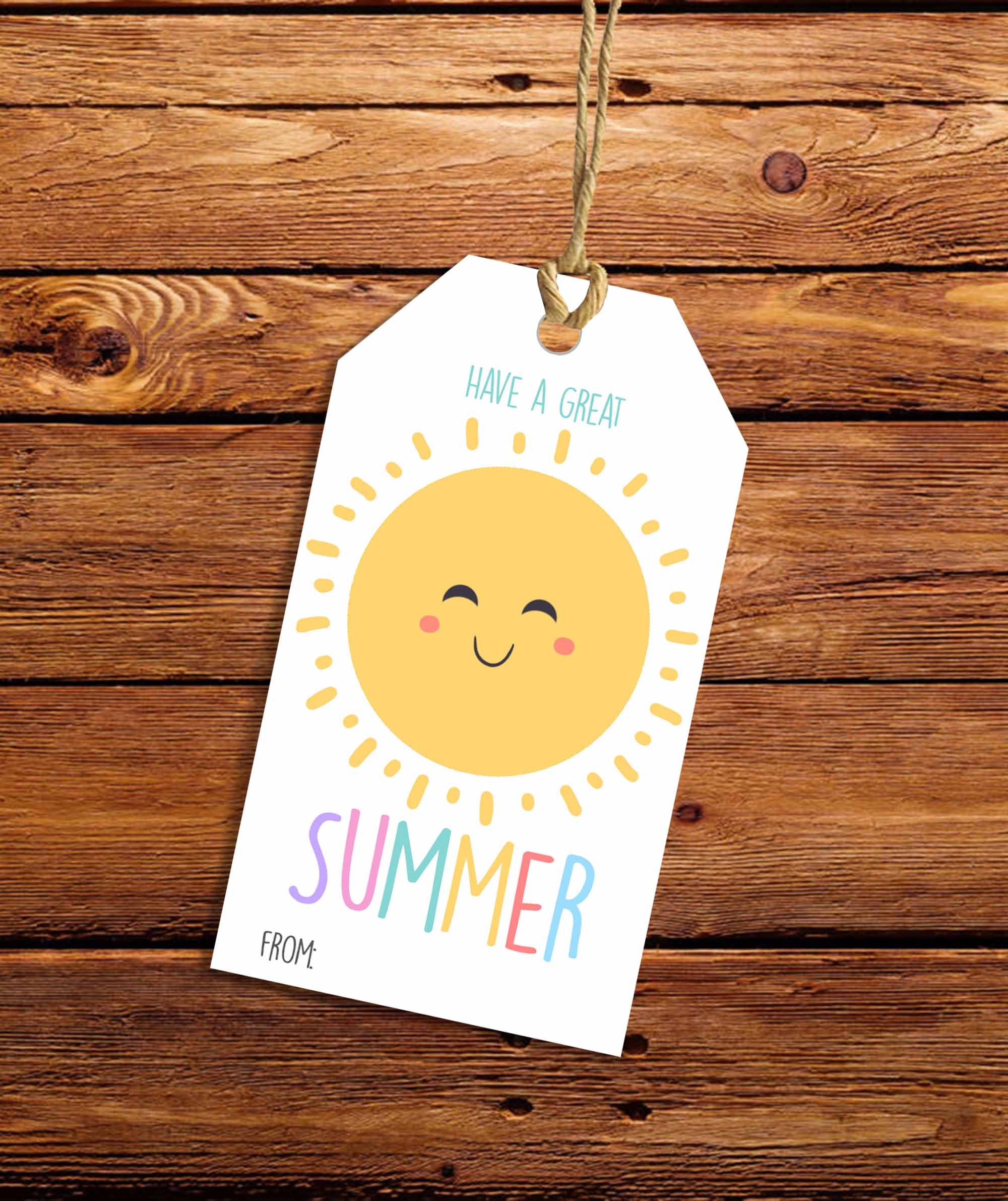 PRINTABLE Have a Great Summer Tag, Summer Gift Tag, Printable Tag ...