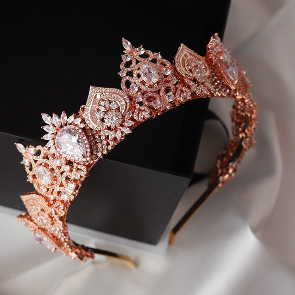 Rose Gold Tiara - Etsy