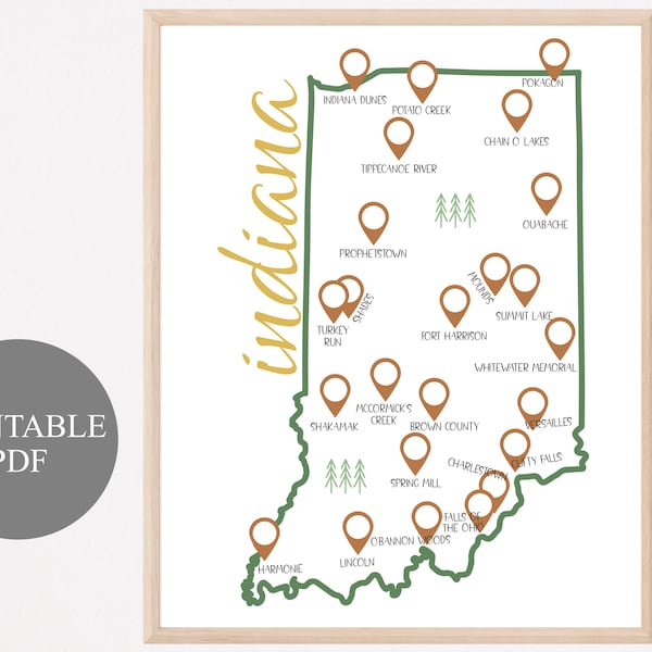 Indiana State Sign - Etsy