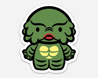 Original Art Creature Vinyl Sticker - Etsy