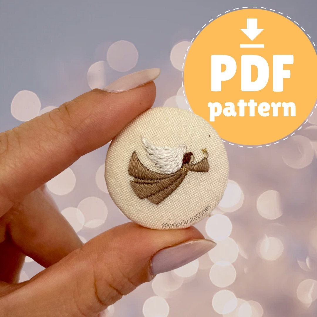 Christmas Embroidery Pattern - Mini Embroidery Angel Pattern - Angel ...
