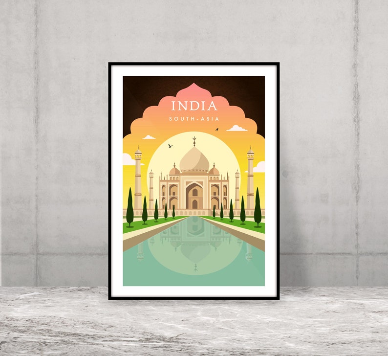 Taj Mahal Print, Taj Mahal Poster, India Print, India Poster, India ...