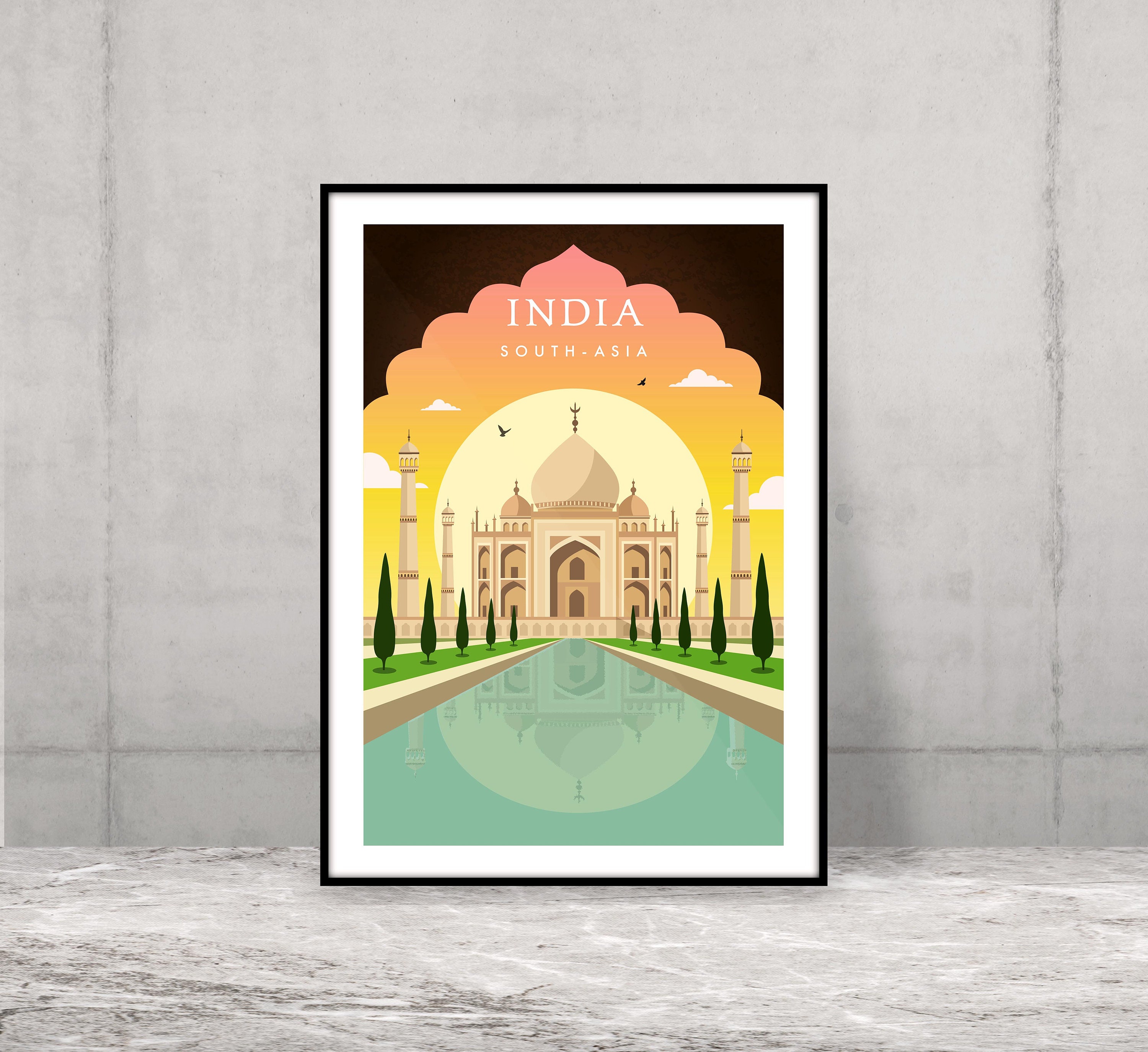 Taj Mahal Print, Taj Mahal Poster, India Print, India Poster, India ...