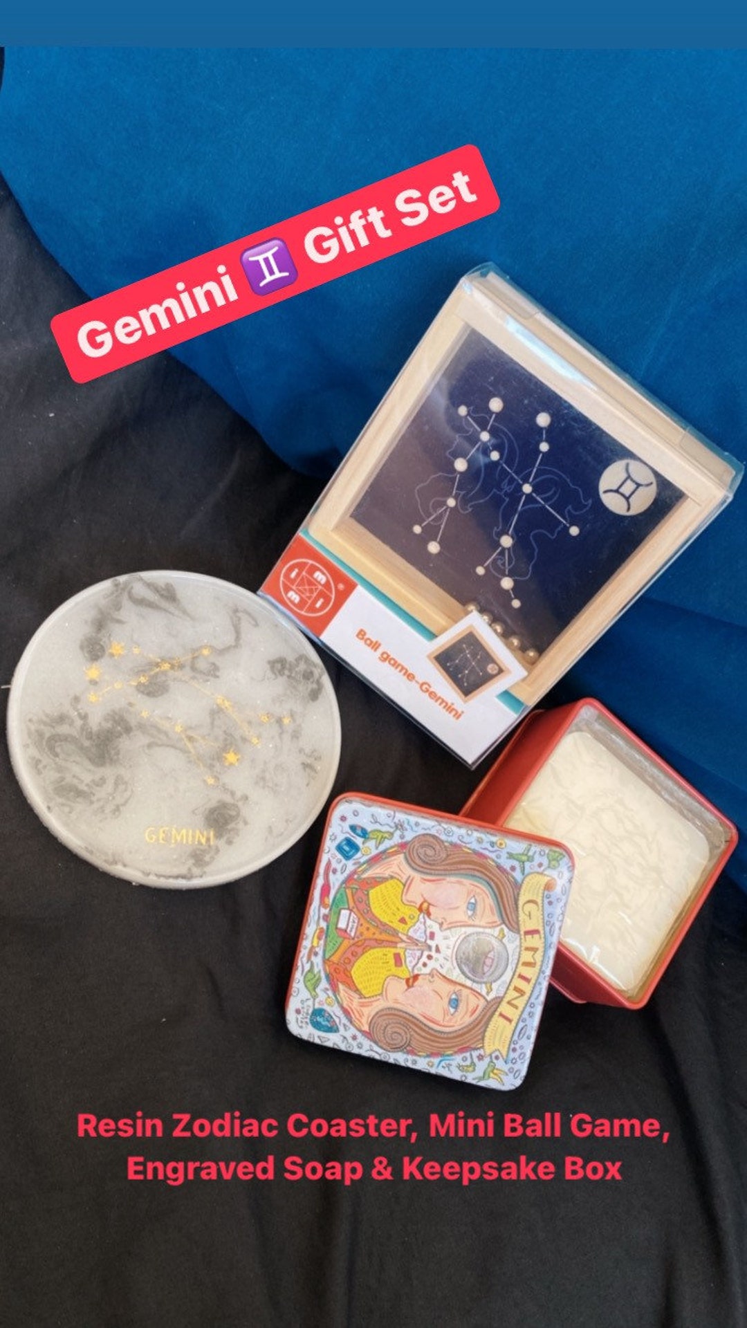 Zodiac 4pc Gift Sets-coaster/soap in Tin/ball Game-scorpio,leo,pisces ...