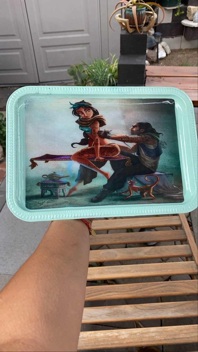 Handmade Inked Disney Princess Trays - Etsy