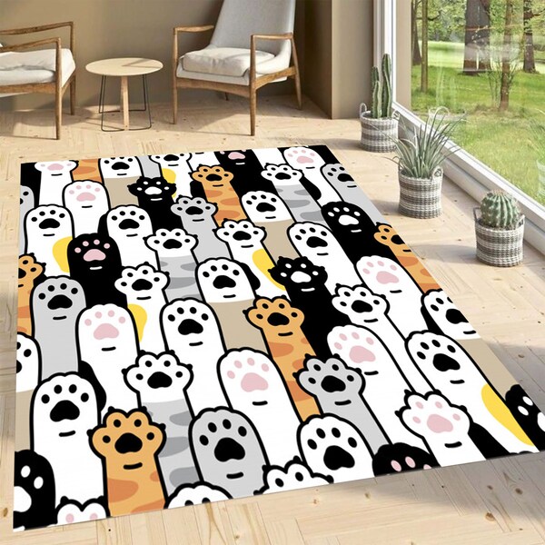 Paw Print Rug - Etsy