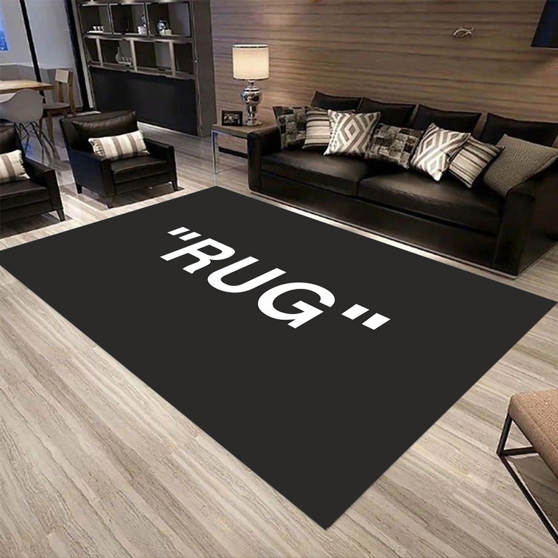 Black Rug Area Rug Home Decor Black Area Rug Living Room - Etsy