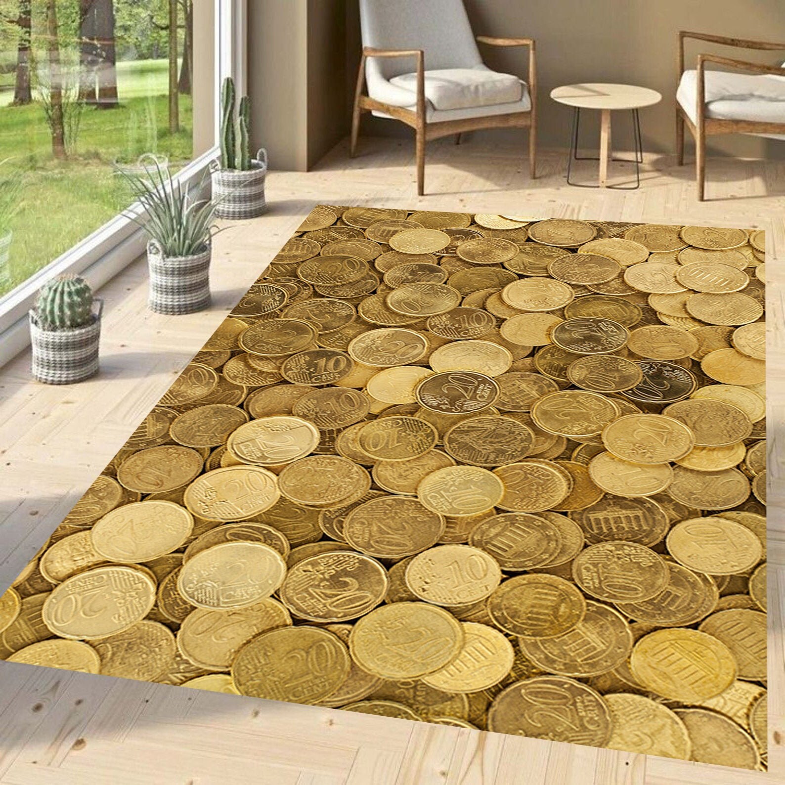 Gold Gold Rug Gold Pattern Rug Area Rug Modern Rug - Etsy