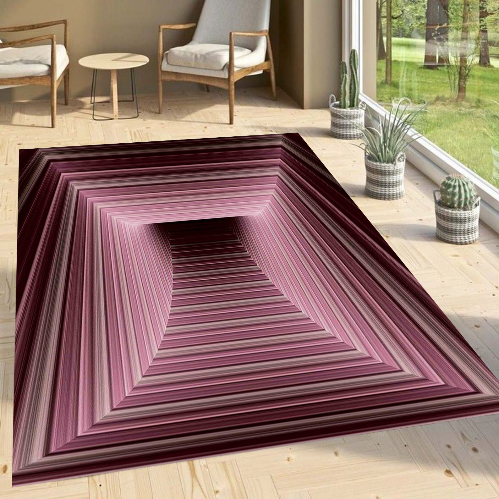 Vortex Teppich 3D Vortex Illusion rechteckige Version | Etsy