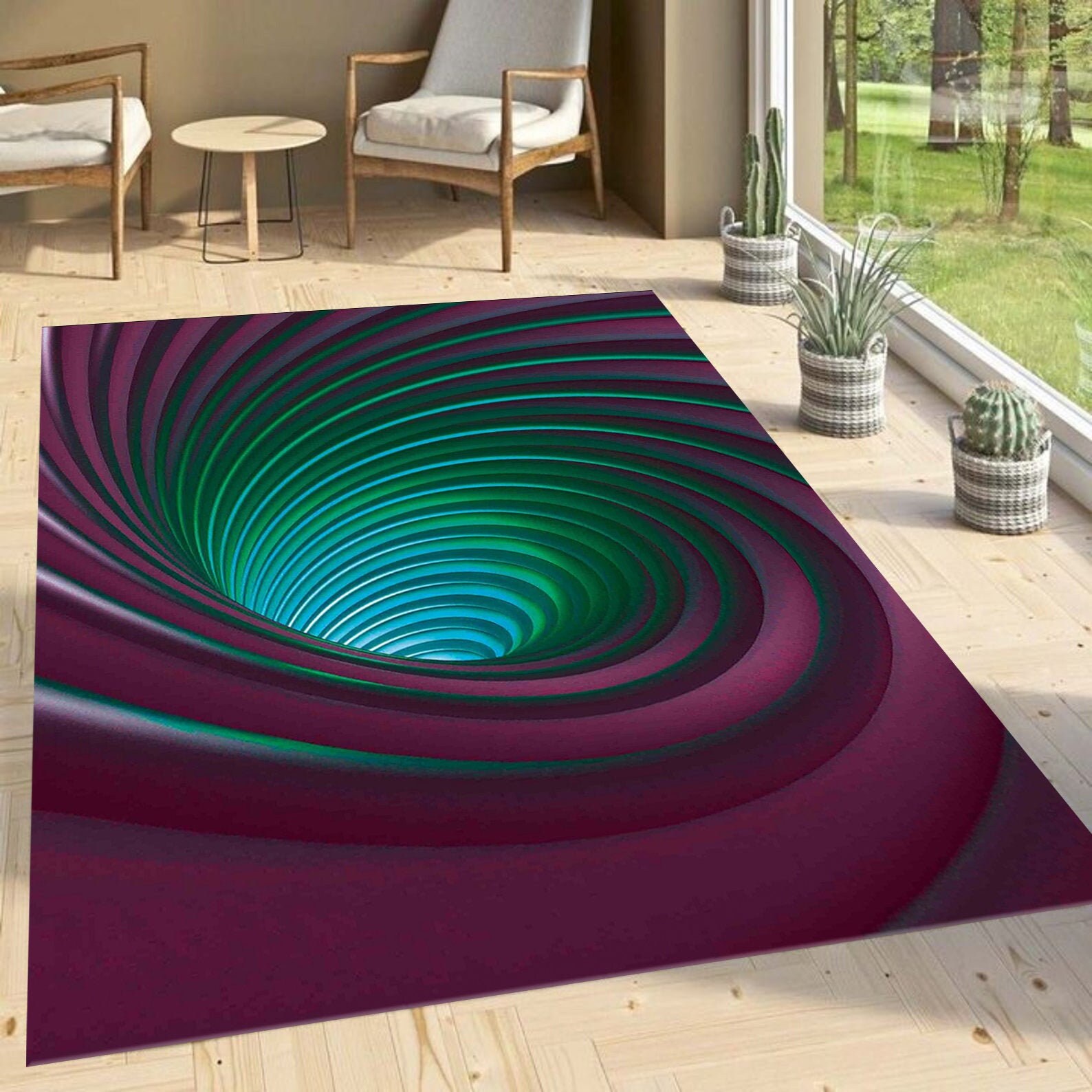 Vortex Rug 3D Vortex Illusion Rectangular Version Vortex - Etsy