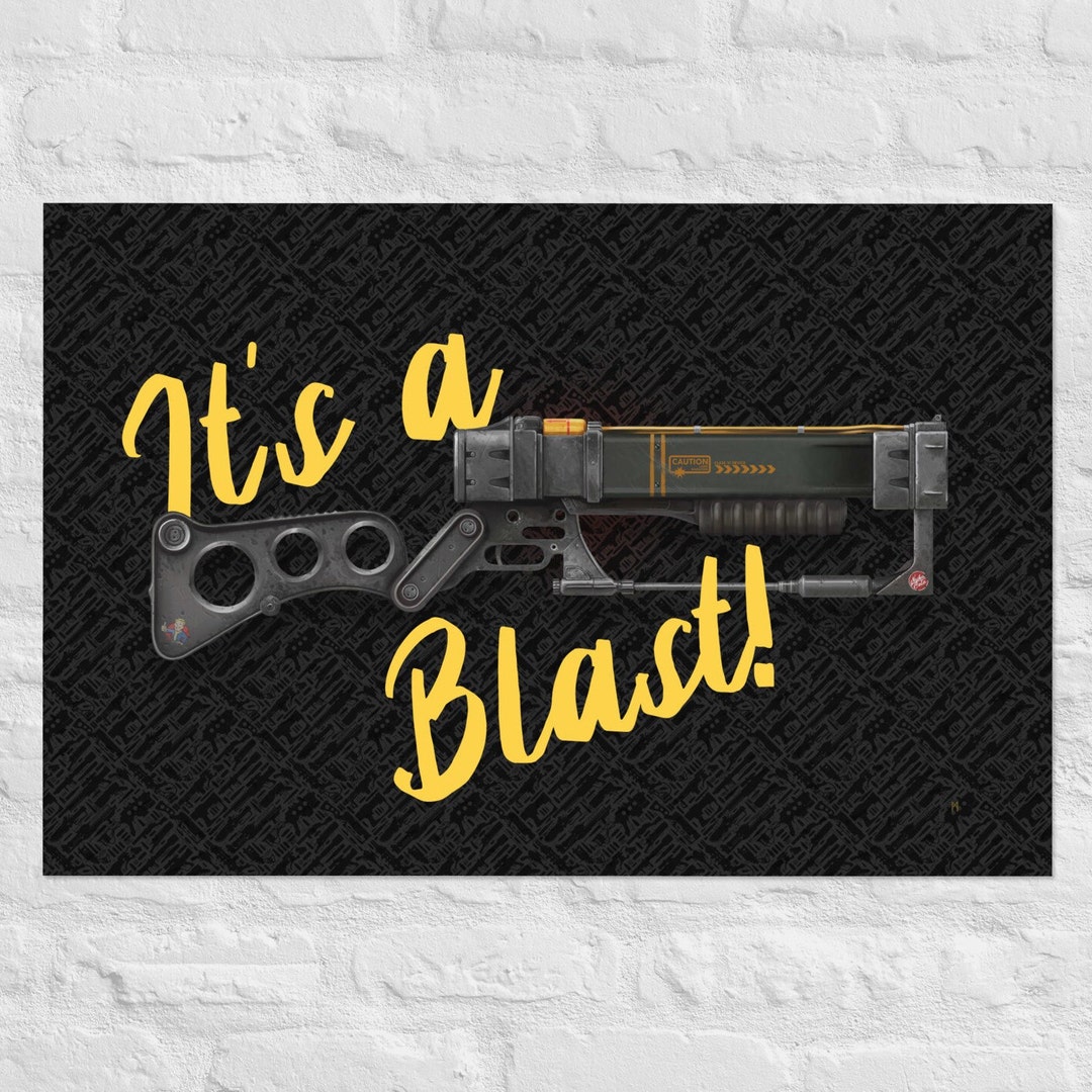 FALLOUT New Vegas Laser Rifle Illustration it's a Blast Art Print dark ...