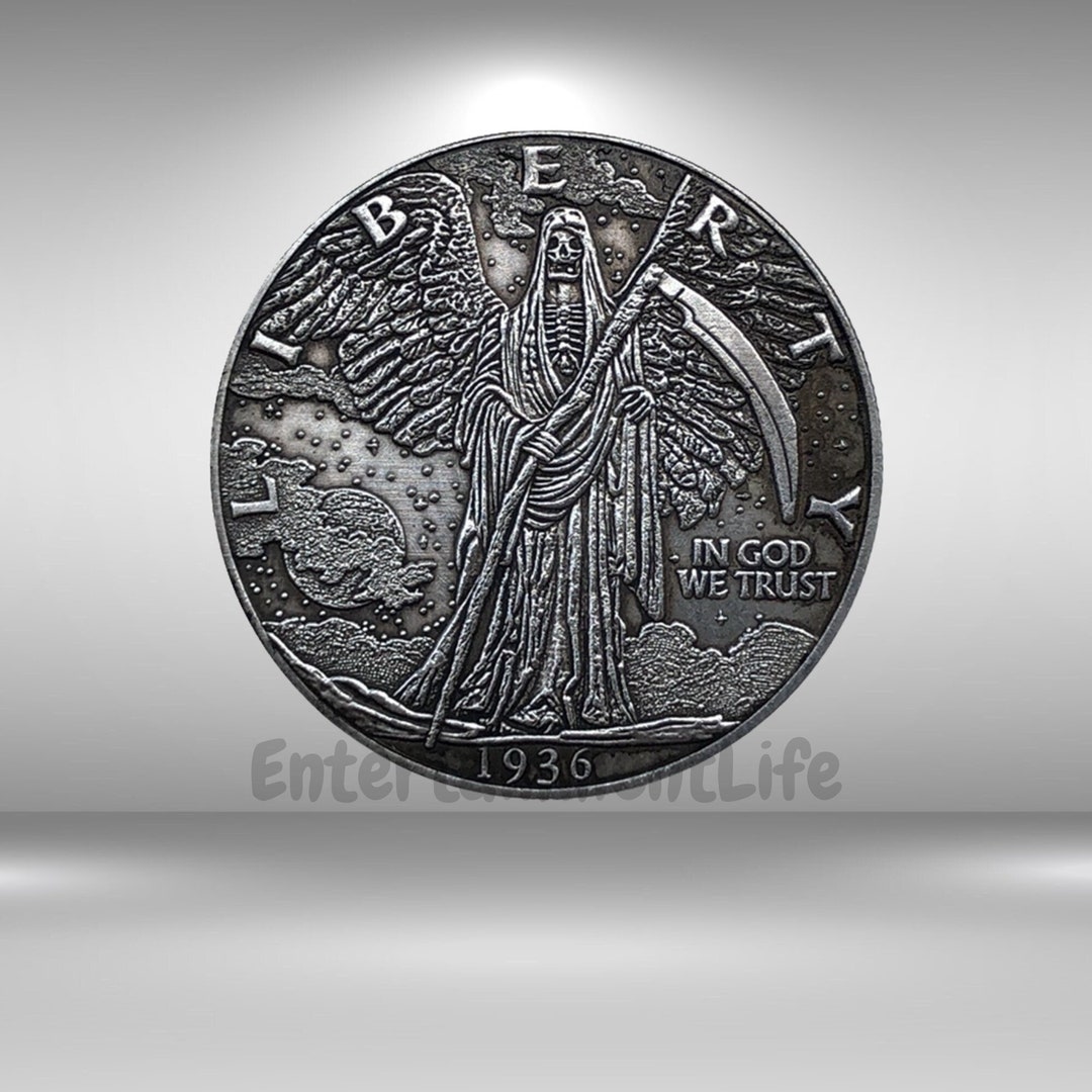 HOBO NICKEL Hobo Coin the Death Grim Reaper Dollar Collectible - Etsy