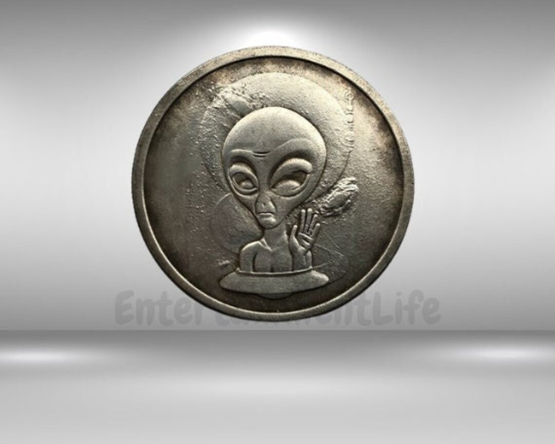 Alien Worlds Coin Aliens Coin Hobo Coin Gag Aliens Coin - Etsy