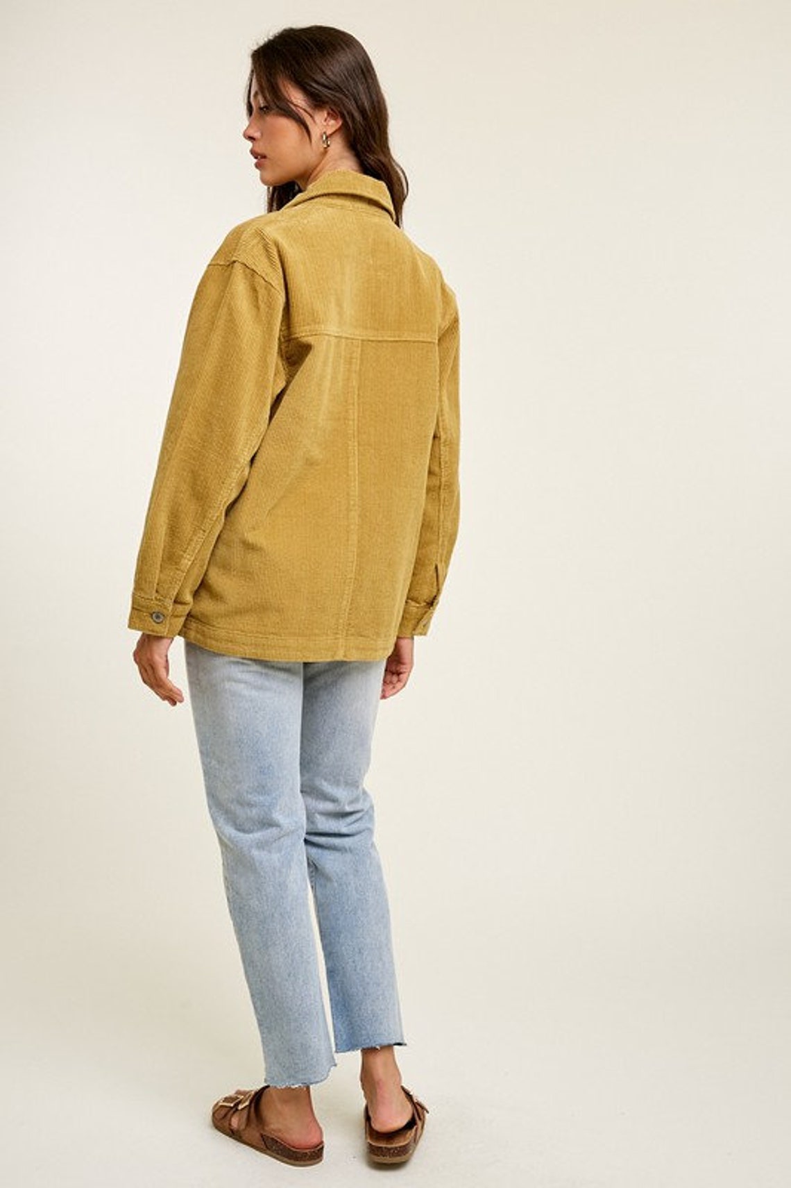 Made for You Mustard Shacket - Etsy