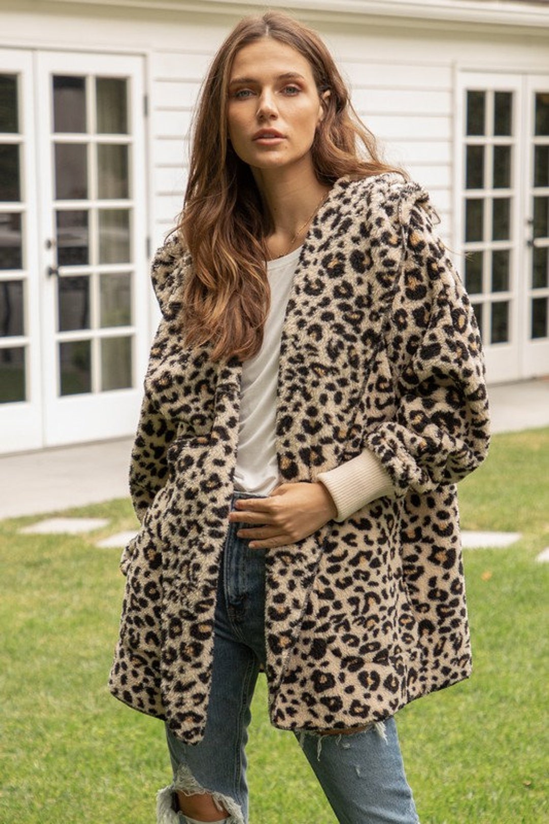 Set the Mood Leopard Print Hooded Jacket - Etsy