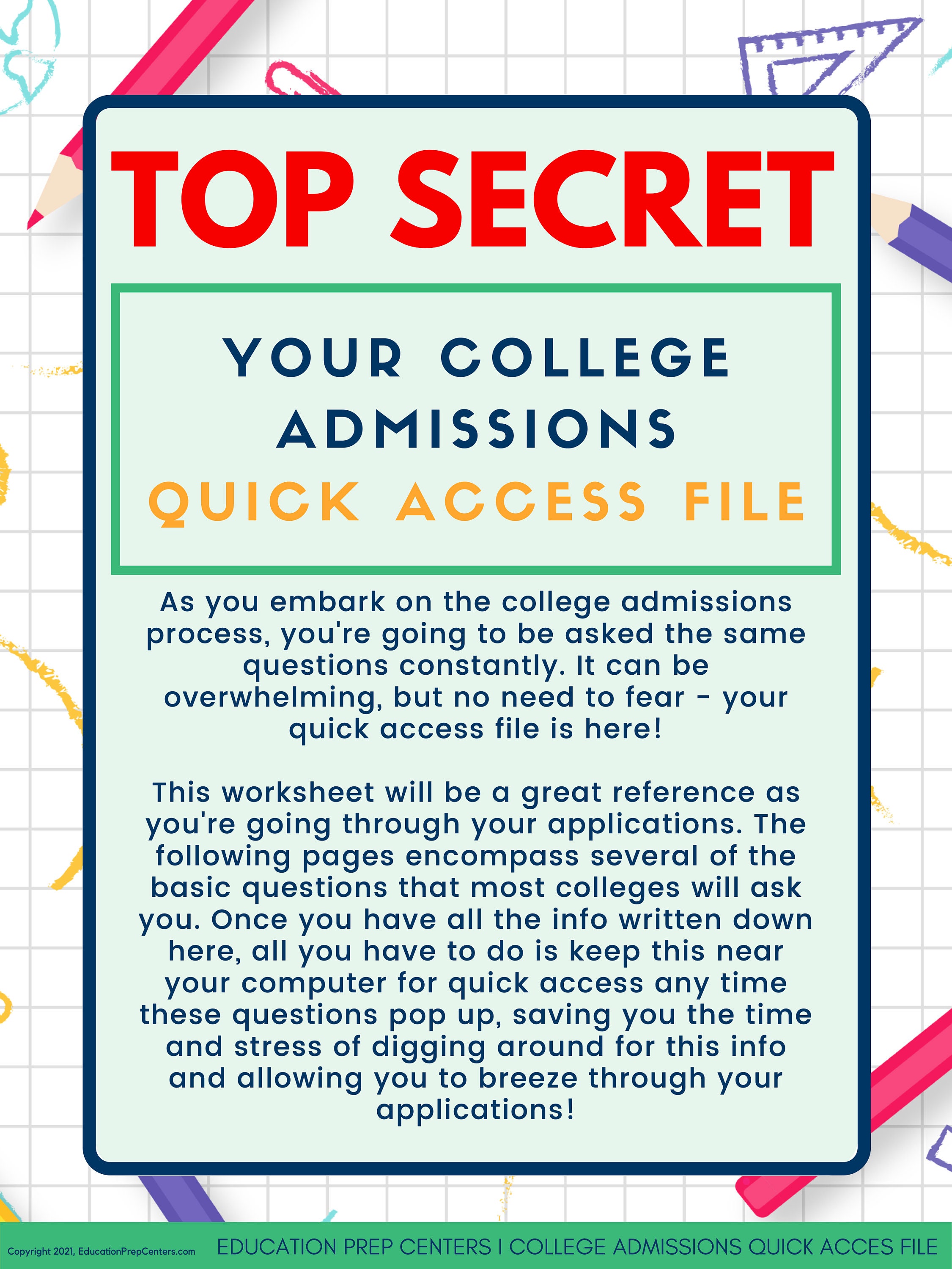 The College Planning Toolkit: High School Prep Edition - Etsy