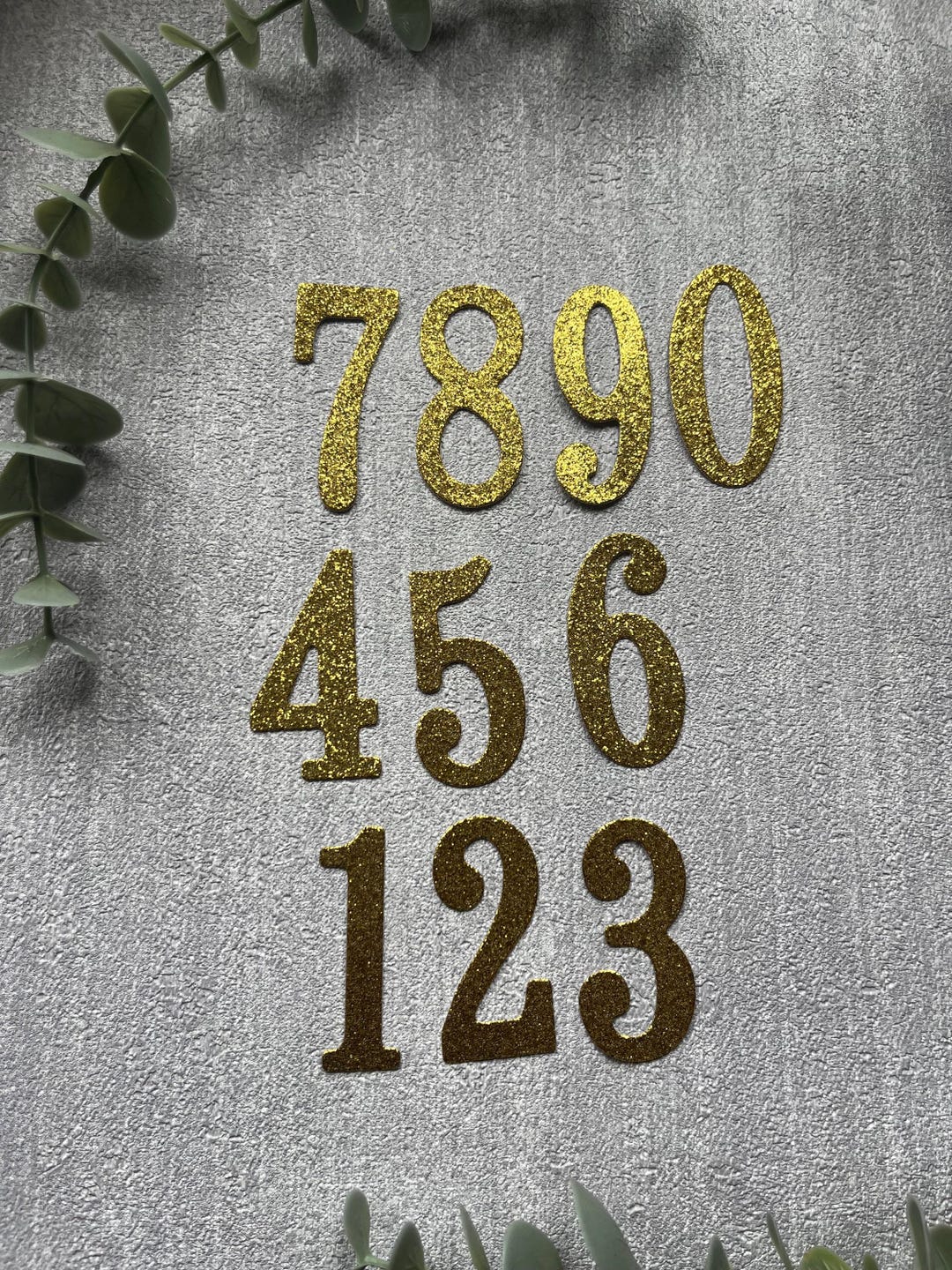 Glitter Die Cut Numbers for Crafts, Card Making, Scrapbooking & Party ...