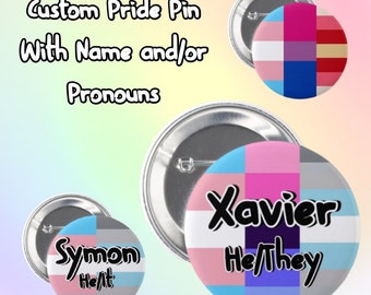 Custom Pronouns Pin - Etsy