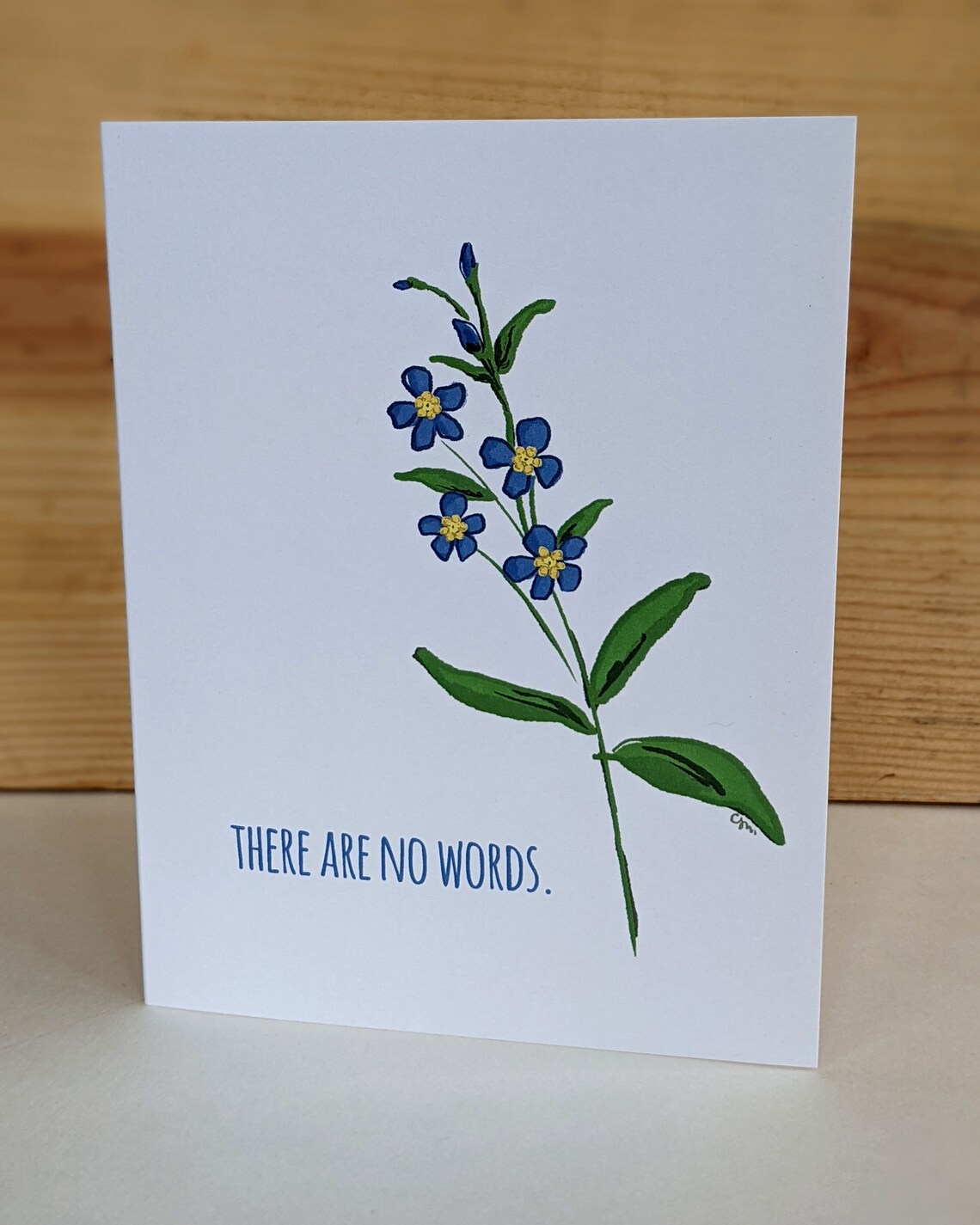 Forget-me-not Sympathy Card - Etsy