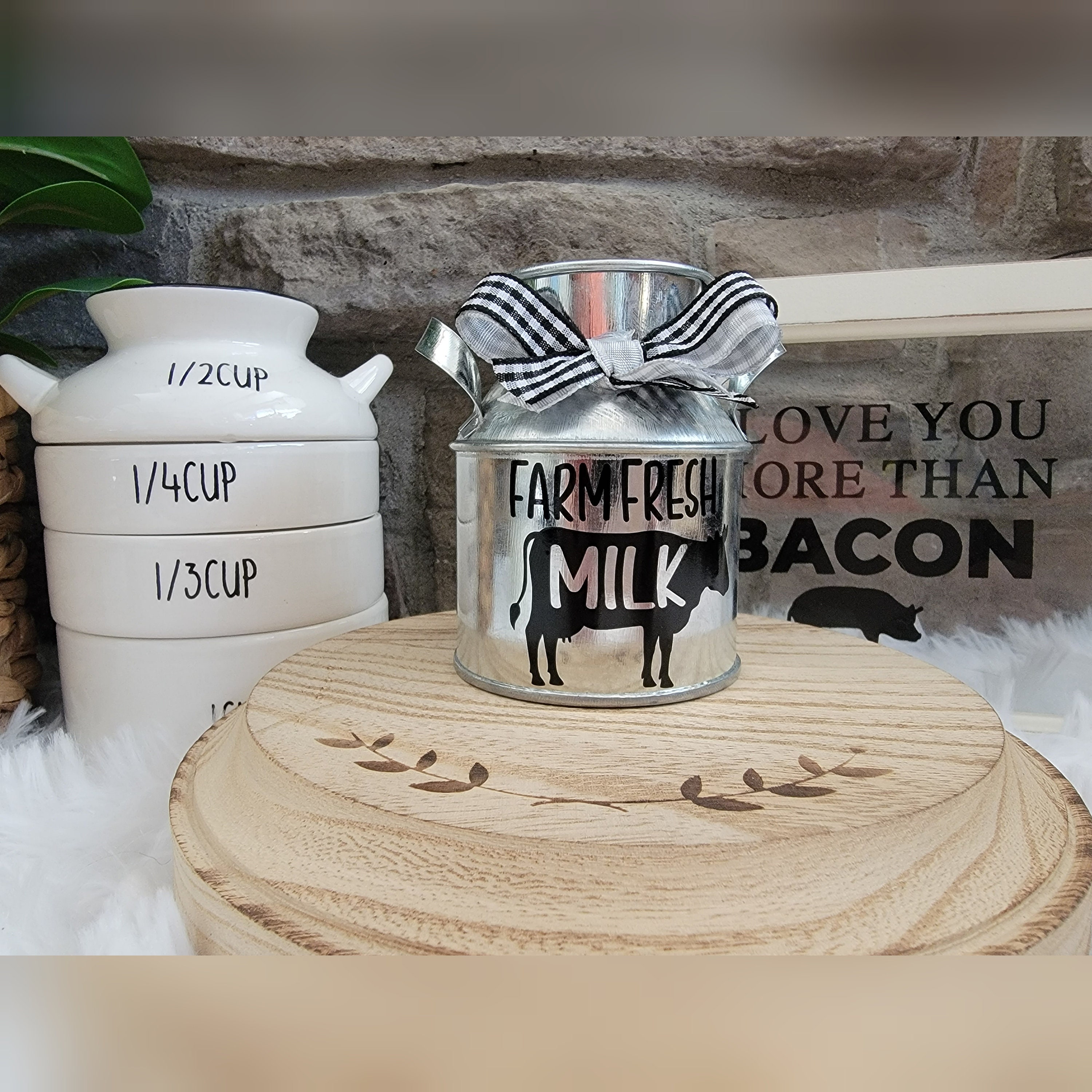 Neutral Farmhouse Set/modern Farmhouse Decor/ Tier Trays/milk - Etsy