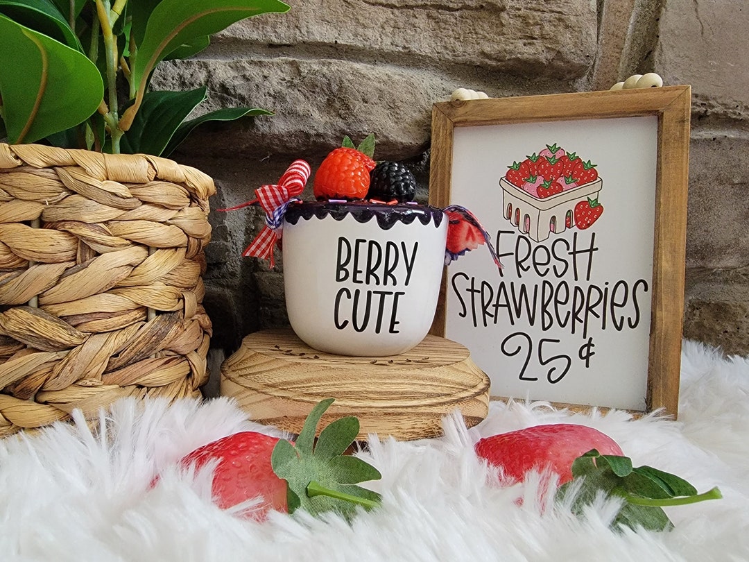 Handcrafted Mixed Berry Mini Pot, Farmhouse Tiered Tray Decor - Etsy