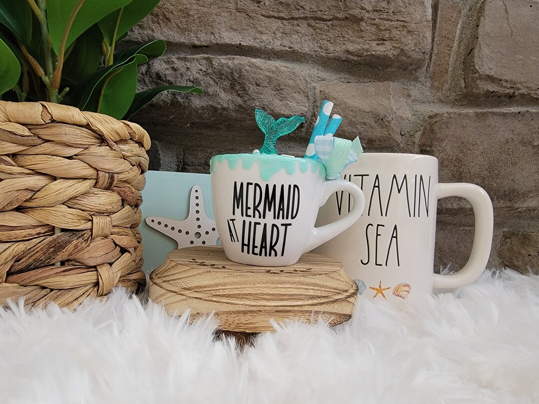 Mini Mermaid Mug "mermaid at Heart"/ Beach Tiered Tray Décor/mermaid ...