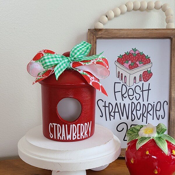 Strawberry Birdhouse - Etsy