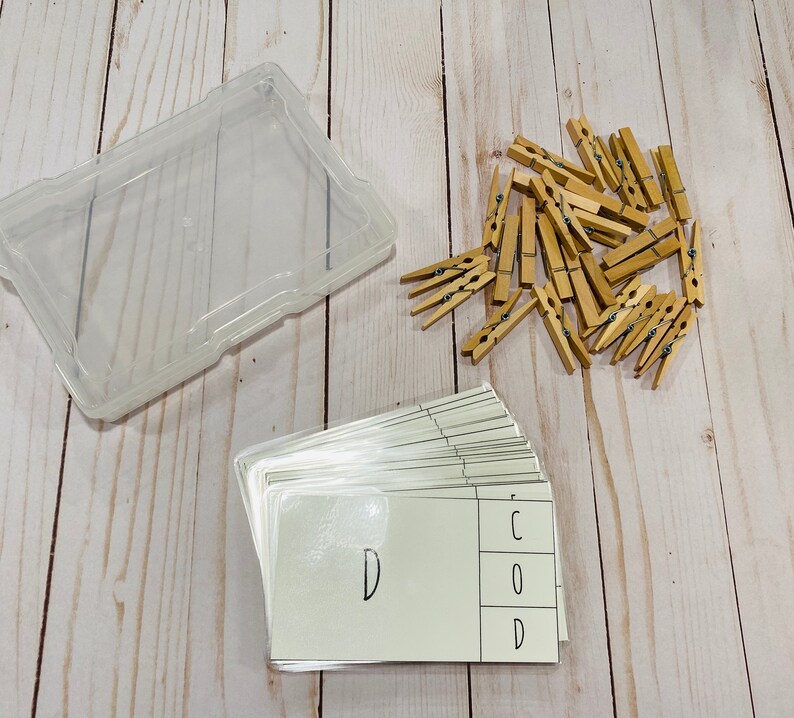 Uppercase Alphabet Clip Cards-digital Download-homeschool-montessori ...