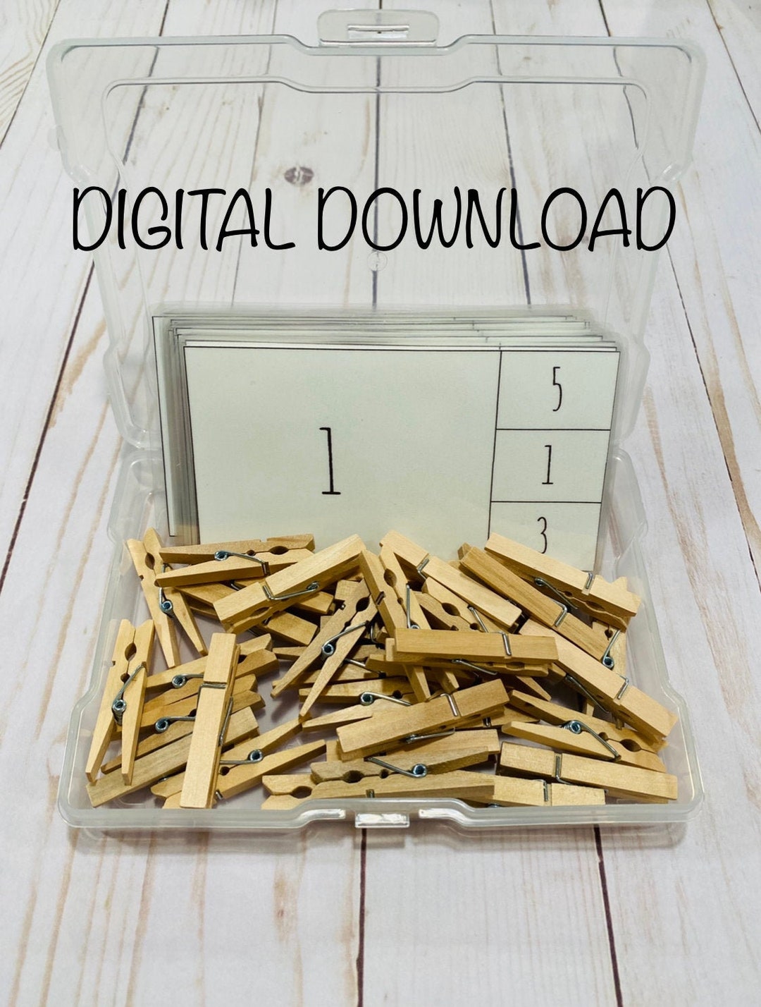Number Clip Cards-digital Download-matching-homeschool-montessori-work ...