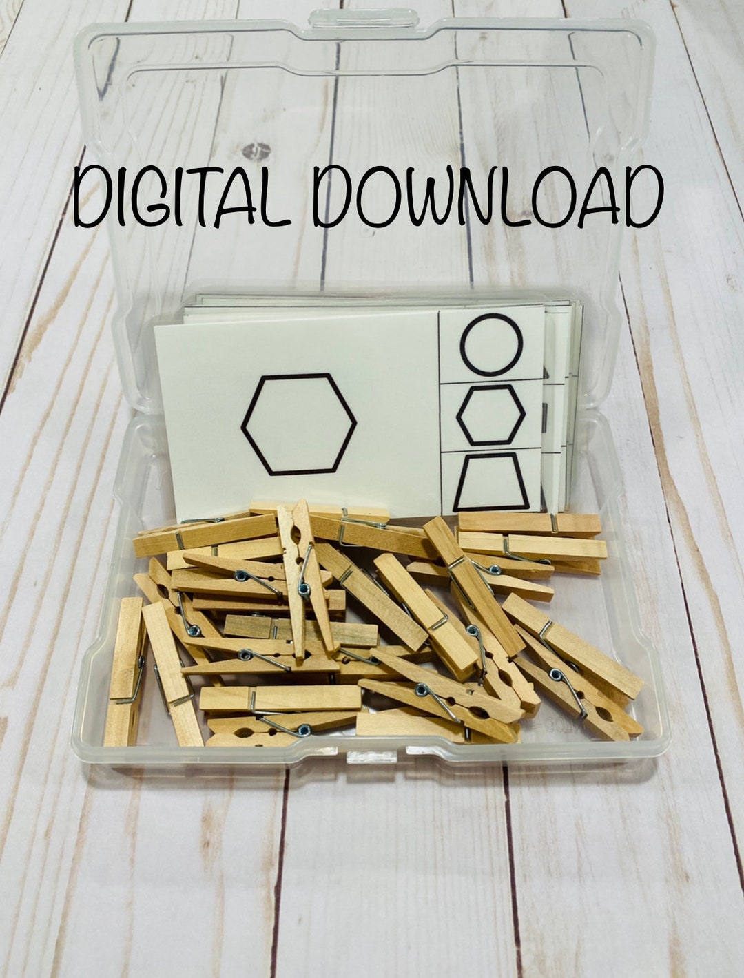 Shape Clip Cards-digital Download-matching-homeschool-montessori-work ...