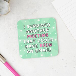 Funny Work Coaster - Gift for Work Friend, Funny Coaster, Work Bestie ...