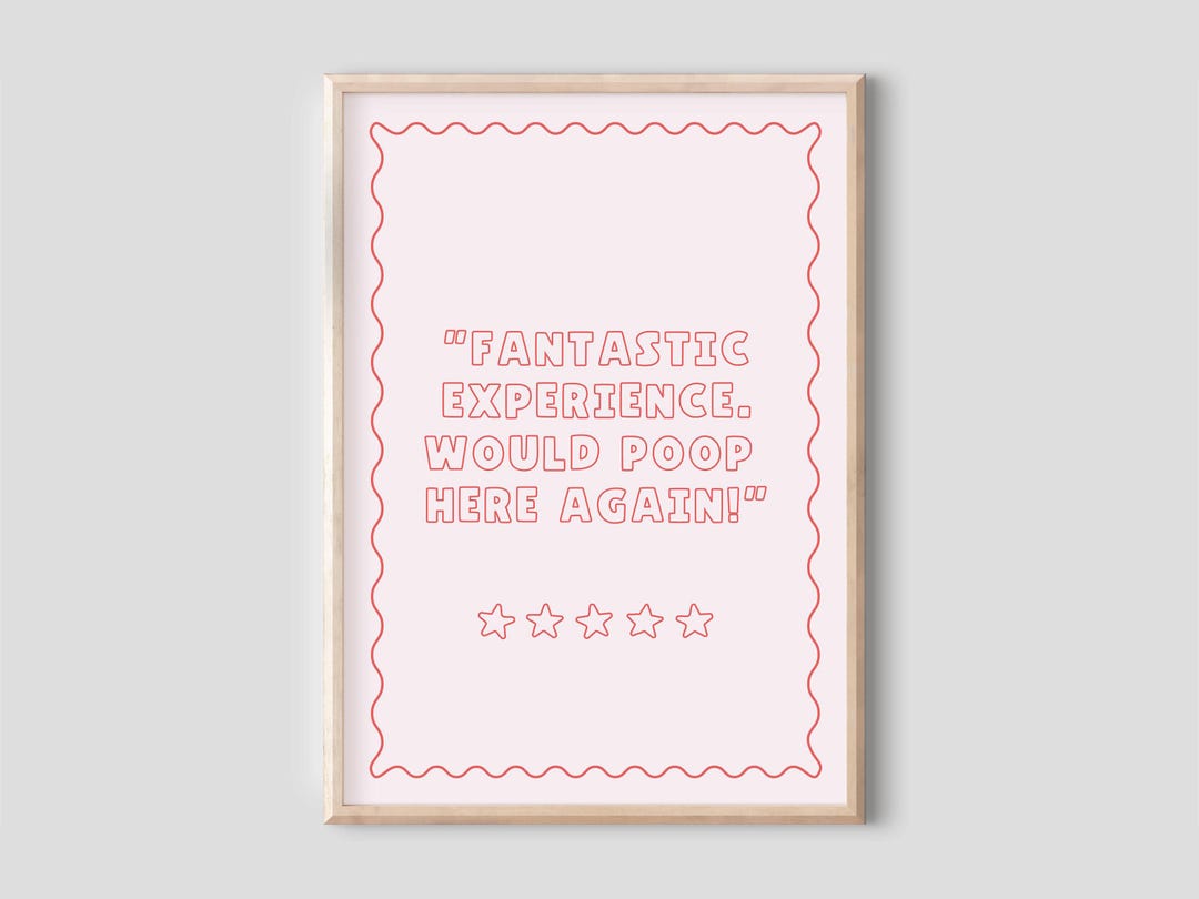 Would Poop Here Again Print - Funny Bathroom Loo Toilet Art, Funny ...