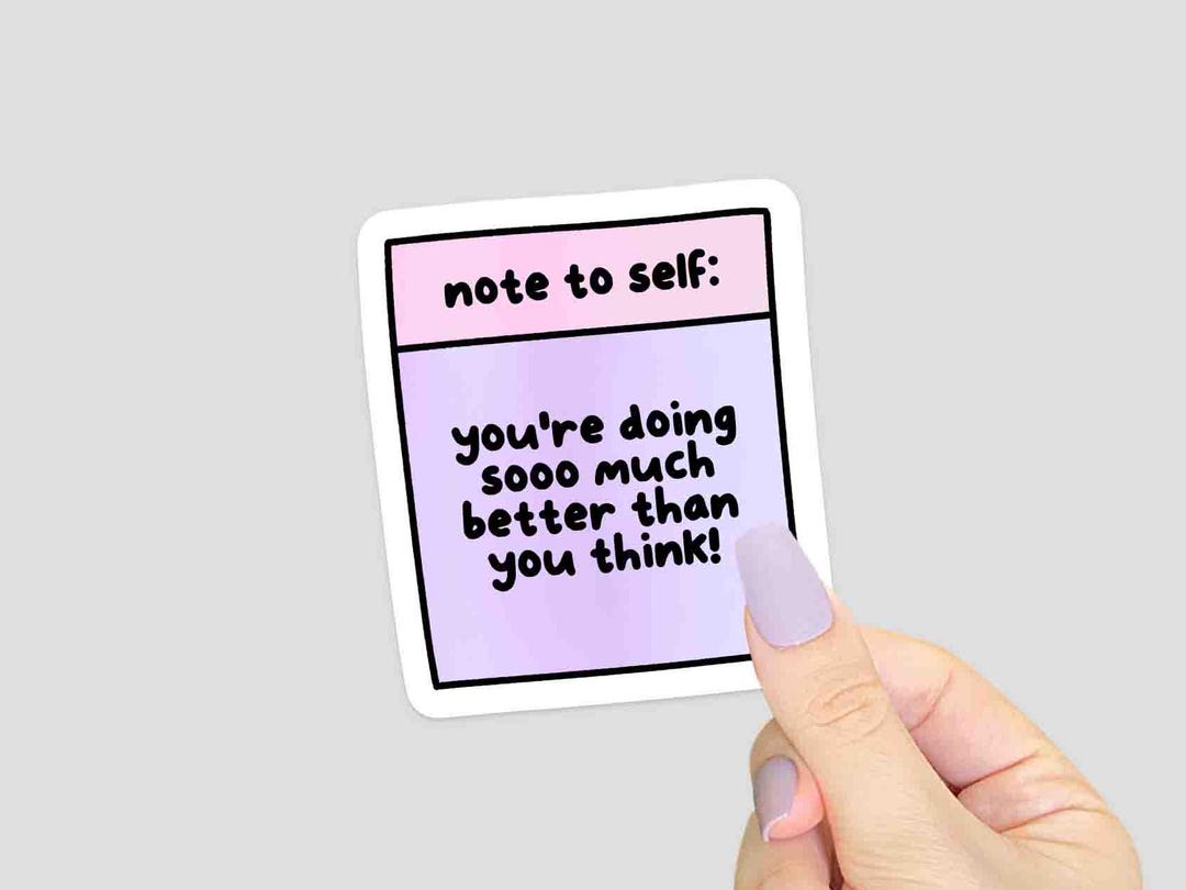 Note to Self Sticker - Affirmation Stickers, Post It Note Sticker, Self ...