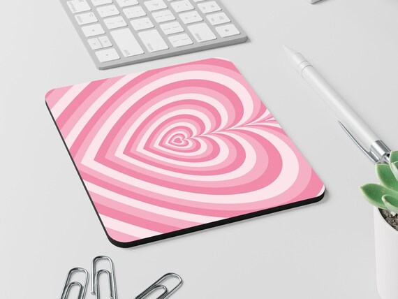 Groovy Retro Colourful Heart Mousepad Pink Heart Mouse Pad - Etsy